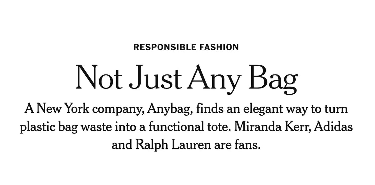 ANYBAG featured in The New York Times! – Made By Alex